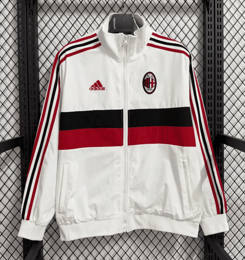 AC Milan 25/26 White Windbreaker Jacket - nicejsy